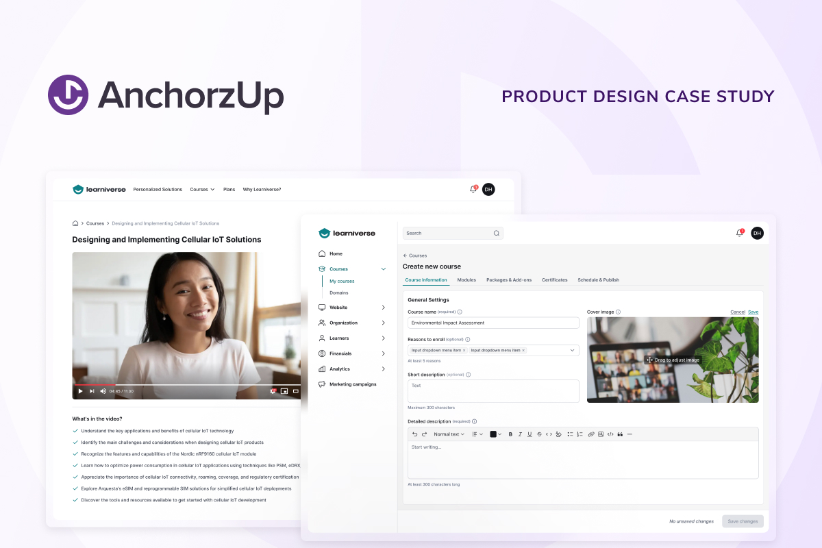 Product Design Case Study - AnchorzUp’s Impact on Learniverse